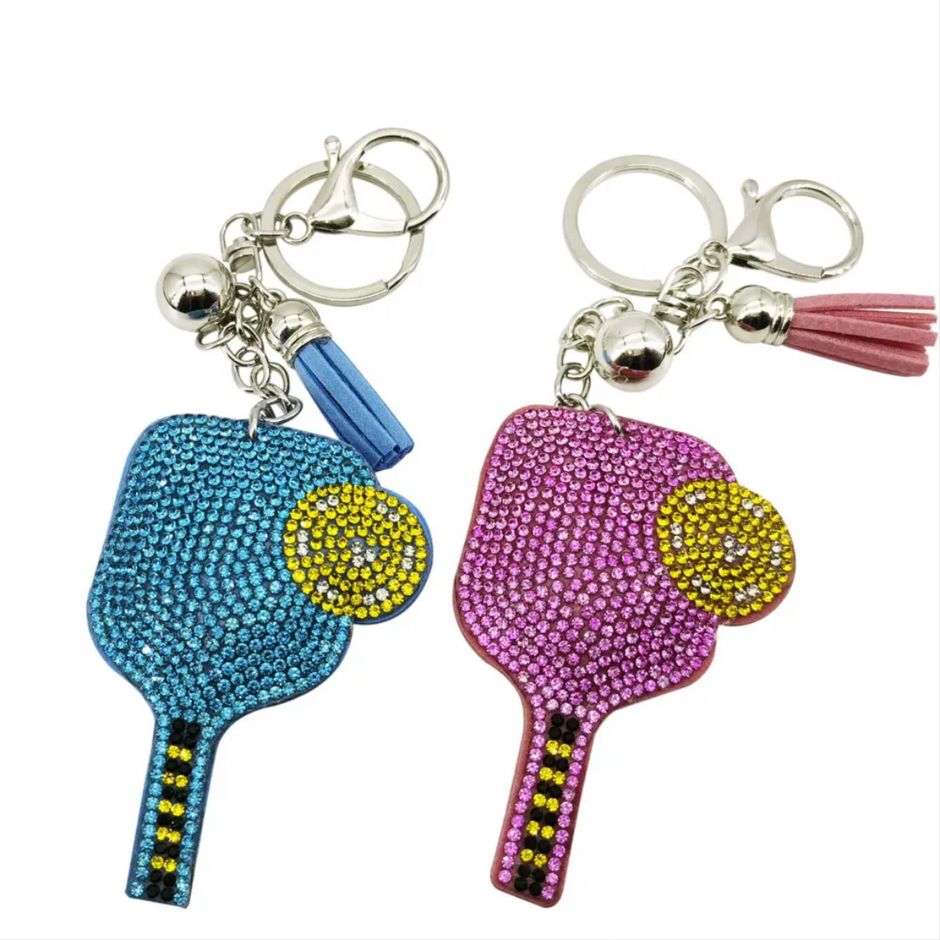 Sparkle Keychain – Fun Pickleball Paddle Keychain & Zipper Tag